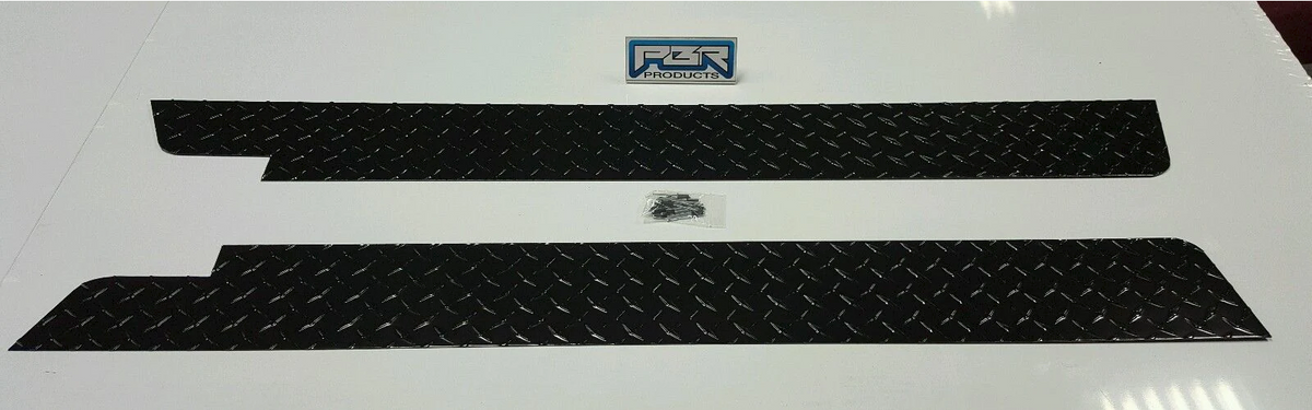 JEEP CJ7 DIAMOND PLATE SIDE ROCKER PANEL SET 6'' WIDE - BLACK Powder ...