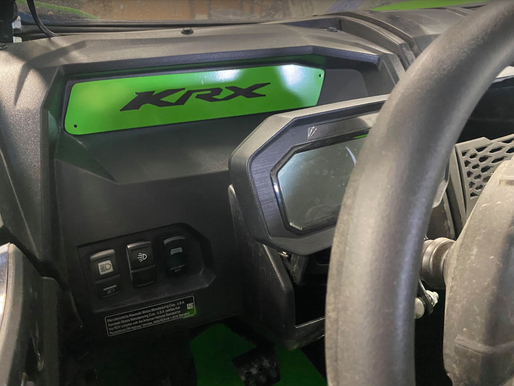 Kawasaki KRX 1000 Dash Panels- dash trim plate - Kawasaki Green – PBR ...