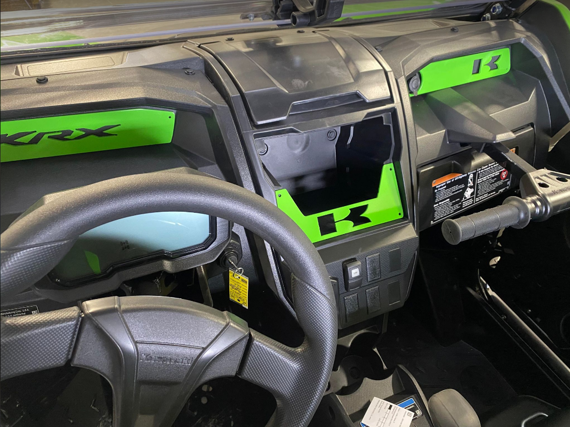 PBR Products Kawasaki KRX 1000 Cubby Dash Plate AND Dash Plates - Kawi