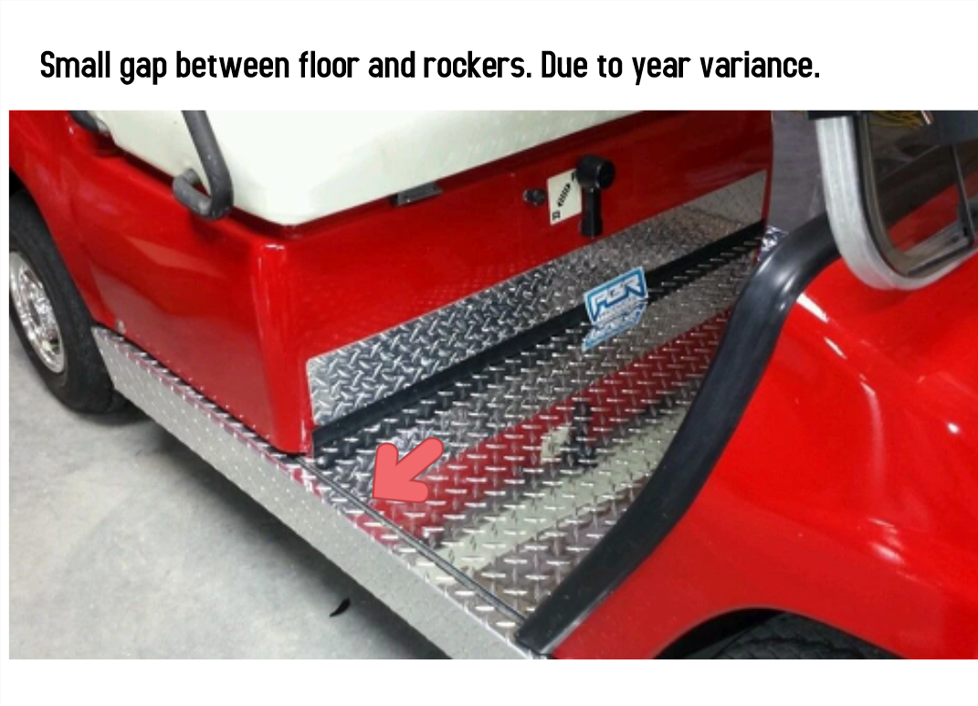 Yamaha G8 G14 G16 G19 G21 G22 Diamond Plate Floor Cover Kit 4 piece ki ...