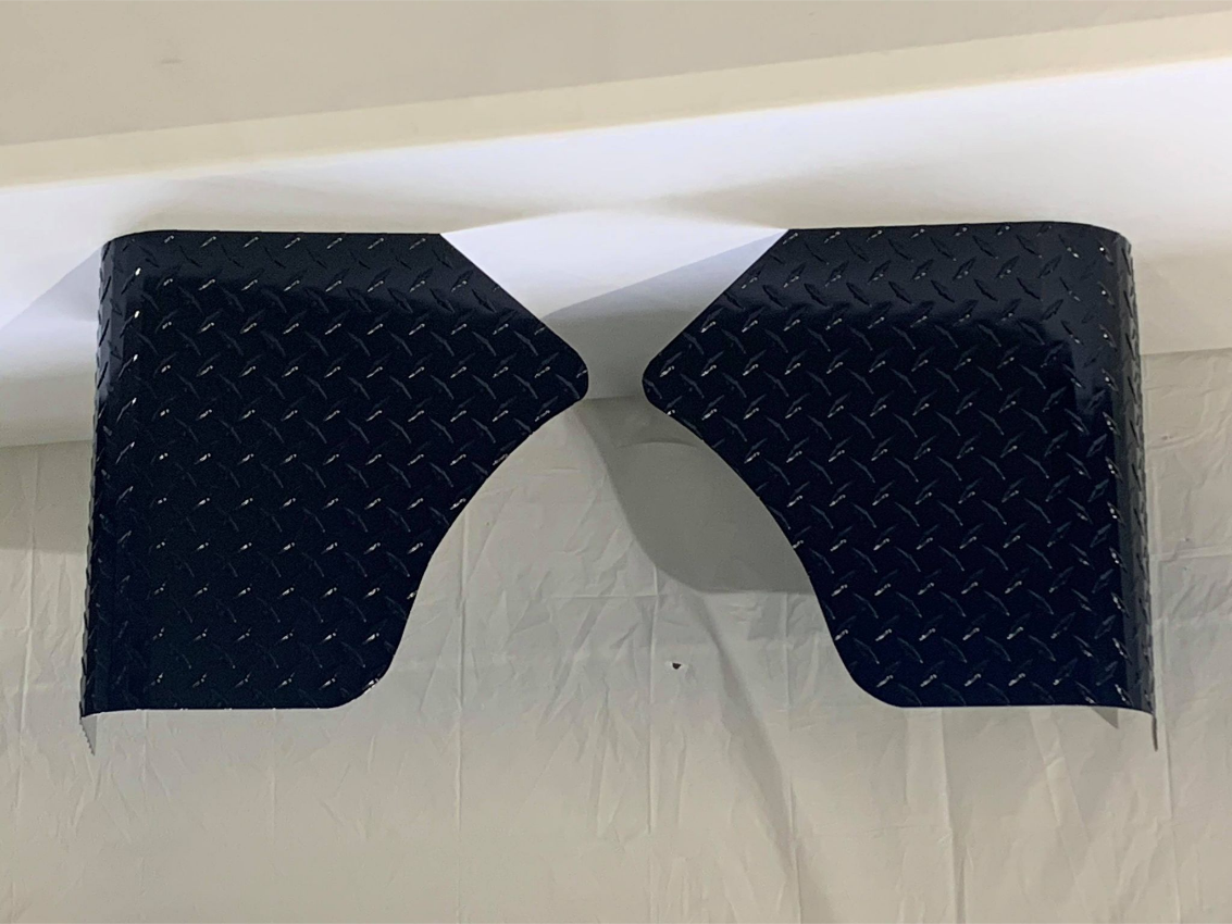 JEEP CJ5 WRANGLER 2 PC REAR BODY ARMOR CORNER GUARD BLACK POWDER COAT ...