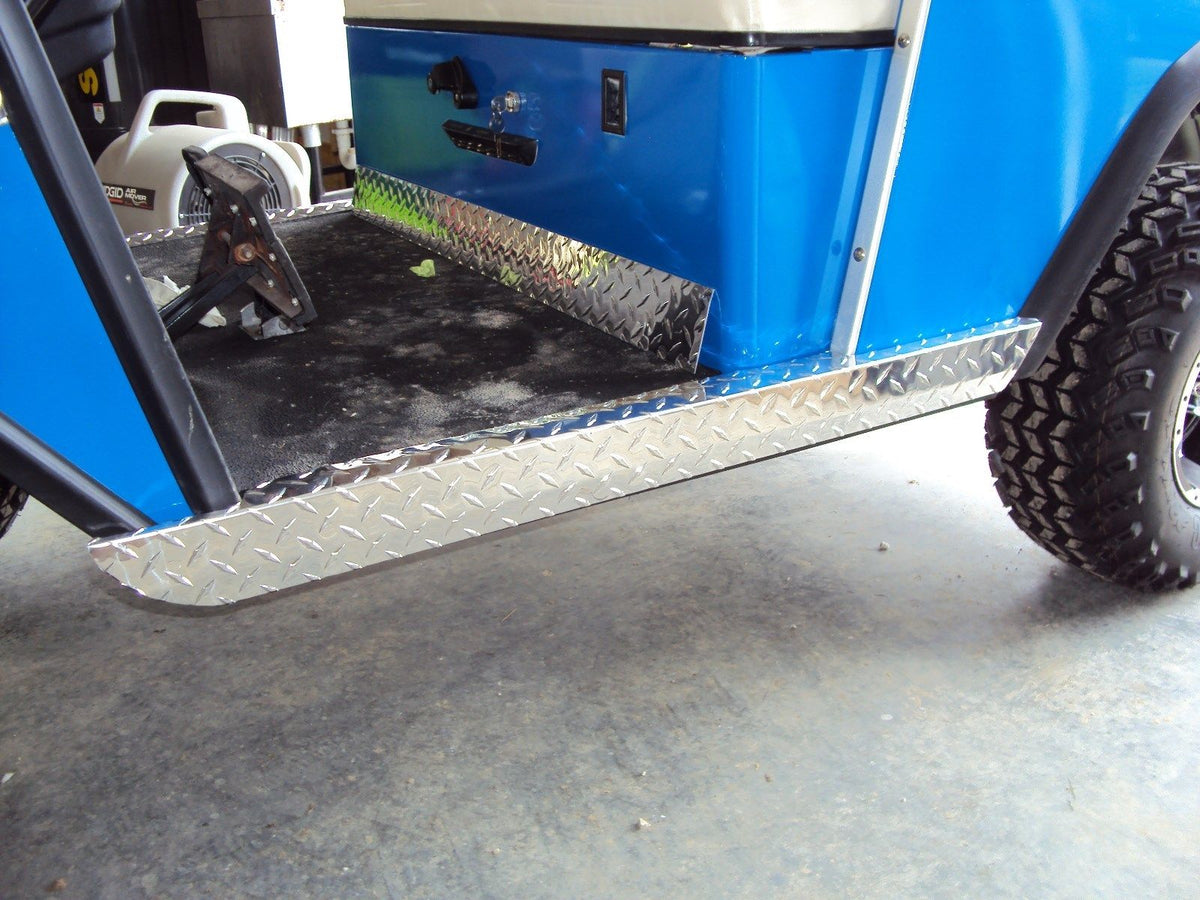 Ezgo Marathon Golf Cart Diamond Plate Side Panels and kick panel 76 to ...